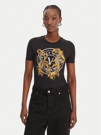 Versace Jeans Couture T-Shirt 80HAHE01 CJ02E Schwarz Slim Fit