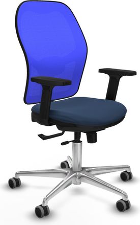 Piqueras y Crespo Drehstuhl f&uuml;r B&uuml;ro mit 2D-Armen, h&ouml;henverstellbare Lendenwirbelst&uuml;tze, ausgestattet mit Syncro/Traslack und injiziertem Schaumstoff, mit Rollen von 65