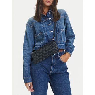 Calvin Klein Jeans Handtasche Calvin Klein Jeans Logo Jacquard Sophie Top Zip LV04K3183G Schwarz