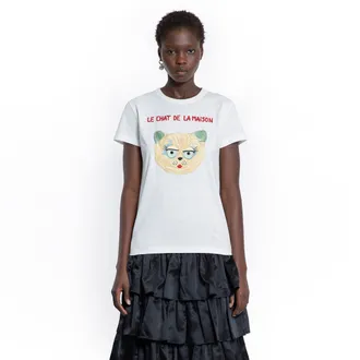 Valentino Le Chat De La Maison Cotton T-Shirt