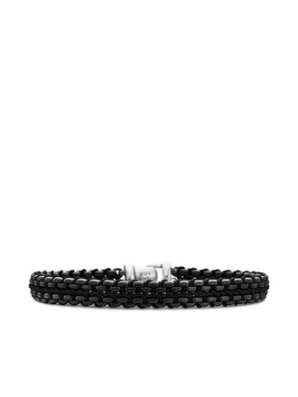 David Yurman bracelet Woven Box Chain en argent sterling (10 mm) - Noir