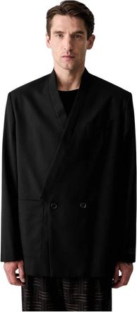 Kenzo Weave Kimono Ma&szlig;geschneiderte Jacke - - Jackets - Herren - Schwarzk - L