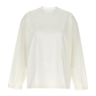 Jil Sander Logo T-Shirt - - Tops - Damen - Wei&szlig; - XS