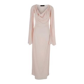 Federica Tosi Femme, Robes, Rose, Taille: 36 FR Long Draped Neckline Dress