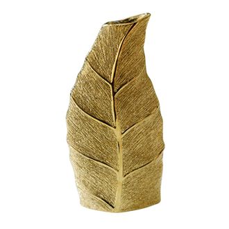 DOITOOL Nordische Keramik blumenvase in Blattform Dekorative Große Tischvase aus Robustem Keramikmaterial Stilvolle Wohn Bürodekoration Geeignet für Trockenbl