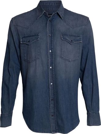 Dondup Homme, Chemises, Bleu, Taille: M Chemise Western