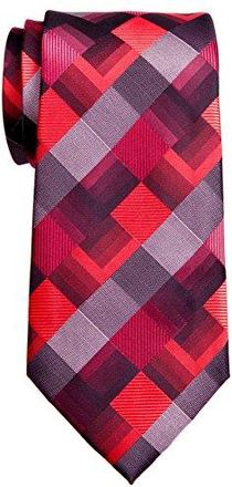 Retreez Cravate pour homme en microfibre tiss&eacute;e Motif g&eacute;om&eacute;trique vintage 8 cm - 6 couleurs - Multicolore - Taille Unique