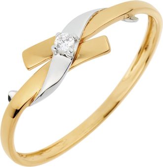 Edenly Solitär Kostbarer Kokon - Paradies - Gelb- und Weißgold - 18 Karat