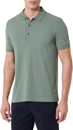 BOSS Boss Polo Paule &agrave; Manches Courtes en Coton pour Homme, Vert Ouvert, L