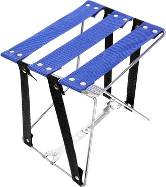 NUOBESTY Klappbarer Tragbarer Campinghocker mit Stabilem Metallgestell Kompakter Leichter Faltbarer Outdoor sitzhocker für Angeln Wandern Garten und Reisen Mul