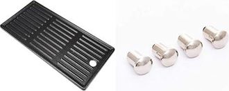 Char-Broil 140008 - Grillplatte für 3 Brenner - Grills, Schwarz & 140 025 - Gear Trax Haken