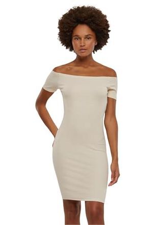 Urban Classics Robe &agrave; &eacute;paules d&eacute;nud&eacute;es pour Femme - Disponible dans de Nombreuses Couleurs diff&eacute;rentes - Tailles XS &agrave; 5XL, Sable Blanc, XXXXXL