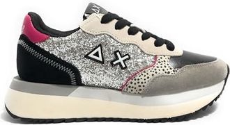 Sun 68 Big Ally D26SU15 Z45212 Baskets à paillettes argentées, Gris Noir Fuchsia Argent, 40.5 EU