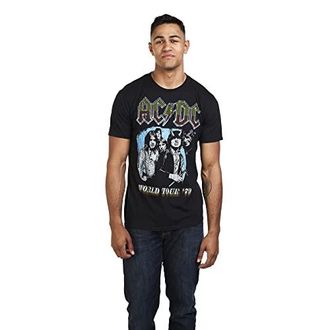 AC/DC T-Shirt World Tour 79 pour Homme, Noir (Black blk), XXL