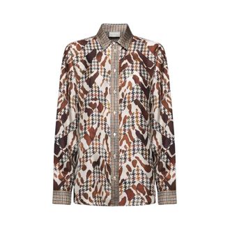 Pierre-Louis Mascia Femme, Blouses et Chemises, Multicolore, Taille: 36 FR Aloe Chemise &agrave; manches longues