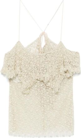 Philosophy di Lorenzo Serafini Femme, Tops, Beige, Taille: 42 FR Hauts sans manches