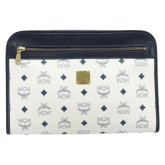 MCM unisex, Pre-owned, Blanc, Taille: ONE Size Pochette Visetos Pre-owned