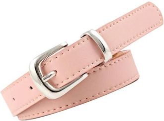 Generic Ceintures pour femmes en cuir PU simple boucle en métal ceinture filles robe jean pantalon ceinture ceinture pour femme marque de luxe designer, Boucl