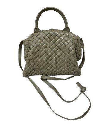 Bottega Veneta Mini Khaki Lambskin Satchel