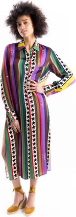 5 Progress Femme, Robes, Multicolore, Taille: 40 FR Long Chemisier Dress