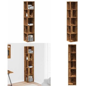 vidaXL Eckregal Altholz-Optik 33x33x165 cm Holzwerkstoff - Vidaxl