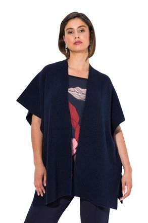 Ulla Popken Damen gro&szlig;e Gr&ouml;&szlig;en &Uuml;bergr&ouml;&szlig;en Plus Size Strickjacke, Oversized, offenes Modell, Halbarm