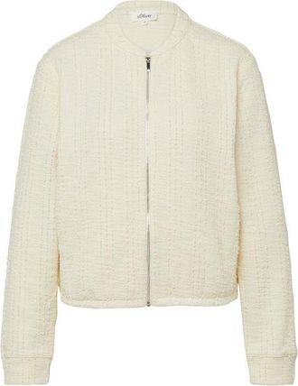 s.Oliver Sweatjacke Sweatshirt Jacke Strukturierte Sweatshirt-Jacke mit Taschen
