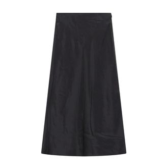 Vince Satin Midi Rock - - Skirts - Damen - Schwarzk - XL