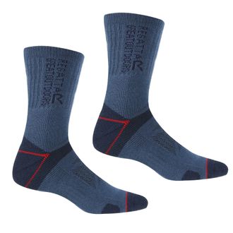 Regatta Herren Blisterprotect II Socken, Dark Denim/Dark Red, 39-41