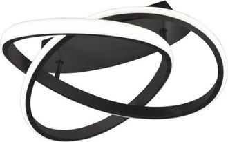 Reality Reality Leuchten - Plafonnier led salle &agrave; manger anneau design spot lampe interrupteur dimmer noir Reality R62051132