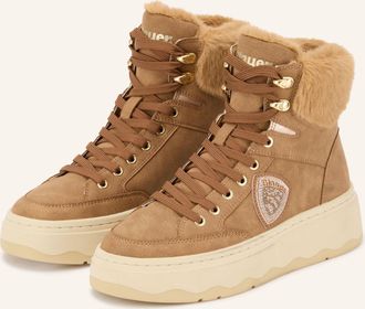 Blauer Hightop-Sneaker Maribel braun
