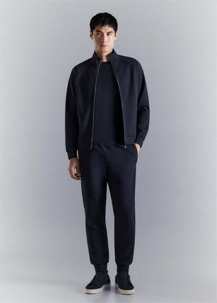 Mango Pantalon jogging comfort stretch Coolmax bleu marine - Homme - XXL - MANGO MAN