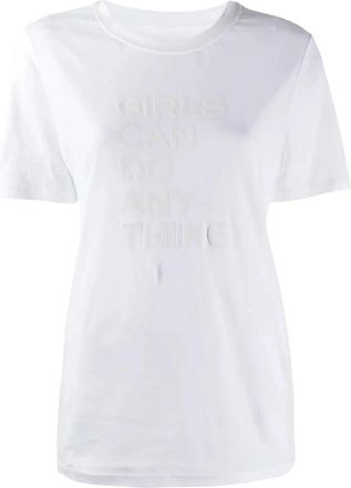 Zadig&Voltaire T-shirt &agrave; slogan - Femme - Tops - Blanc - Taille: 38 FR