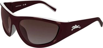 Longchamp Femme, Accessoires, Rouge, Taille: 66 MM Shield Lunettes de soleil