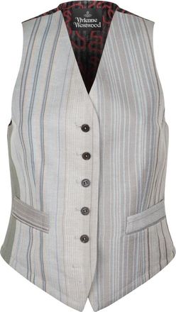 Vivienne Westwood Femme, Vestes, Gris, Taille: 36 FR On Liberty Waistcoat