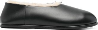 Dear Frances Shearling-lined Leather Slippers