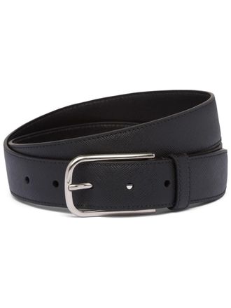 Prada ceinture en cuir &agrave; boucle - Noir