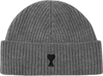 Ami Bonnet Quota avec Logo Contrast&eacute; - Homme - Accessoires - Gris - Taille: ONE Size