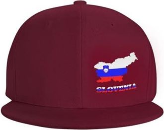 Generic Drapeau De La Slov&eacute;nie Carte De La Slov&eacute;nie Homme Femme Casquette De Baseball S&eacute;chage Rapide Snapback Chapeau Snapback Strapback Cap pour Hip Pop Golf