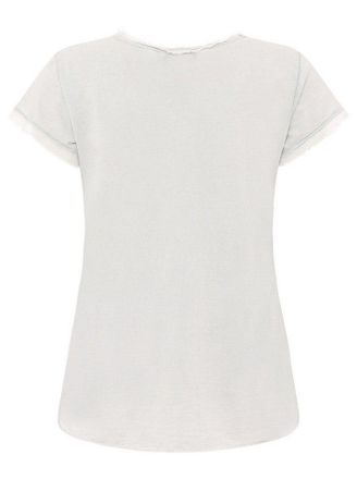 Zwillingsherz T-Shirt Positive Mind Fransen, V-Ausschnitt