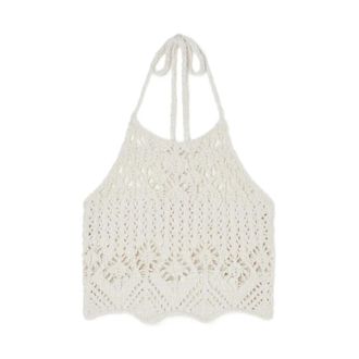 Alanui Lagoon Romance Crochet Top - - Tops - Damen - Wei&szlig; - M/L