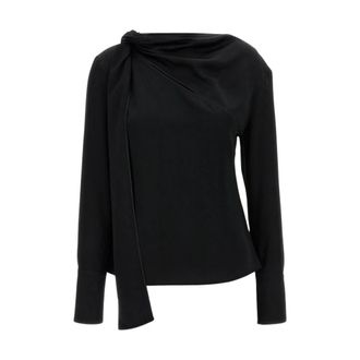 Givenchy Elegante Seidenbluse mit Knoten-Hals - - Blouses & Shirts - Damen - Schwarzk - S