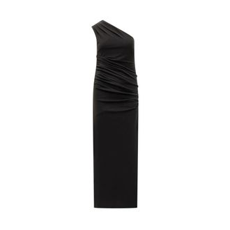 Rotate Rotate Birger Christensen, Femme, Robes, Noir, Taille: 40 FR Robe drap&eacute;e asym&eacute;trique