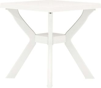 vidaXL Bistrotisch Wei&szlig; 70x70x72 cm Kunststoff vidaXL