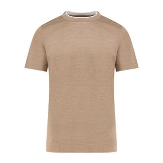 HUGO BOSS T-Shirt aus Baumwolle und Seide - - Tops - Herren - Braun - L