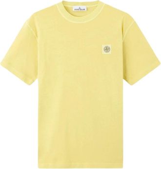 Stone Island Homme, Tops, Jaune, Taille: XL T-Chemises