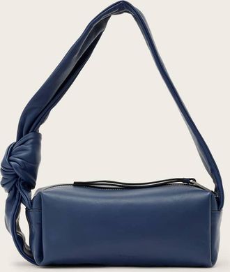 AllSaints Effie sac bandouli&egrave;re en cuir &agrave; noeud bleu