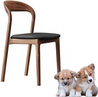 Generic Hölzerne Esstühle Erschwingliche und stilvolle Ergänzung zu Ihren Hausstühlen Massive Holzküche Schwarz 81 * 43 * 46cm