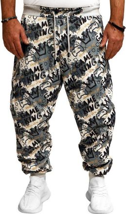 rmk Jogginghose Herren lockere Trainingshose Sport Hose Baggy Loose Fit King Elastikbund mit Tunnelzug