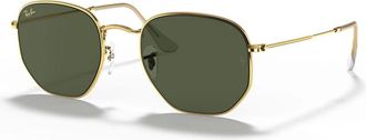 Ray-Ban unisex, Accessoires, Jaune, Taille: 54 MM Hexagonal Lunettes de soleil